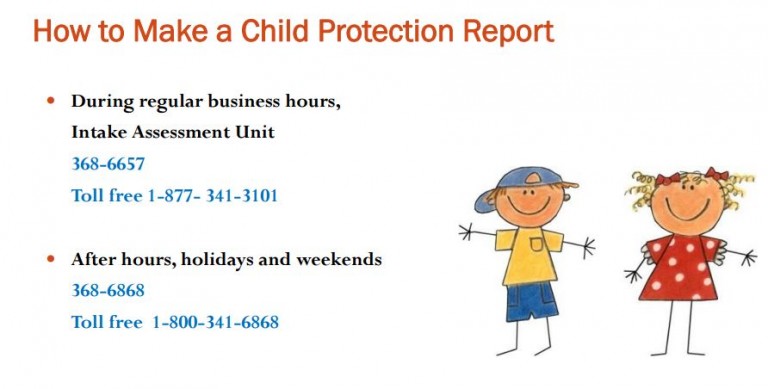 How to Make a Child Protection Report - PEI - Brad Trivers